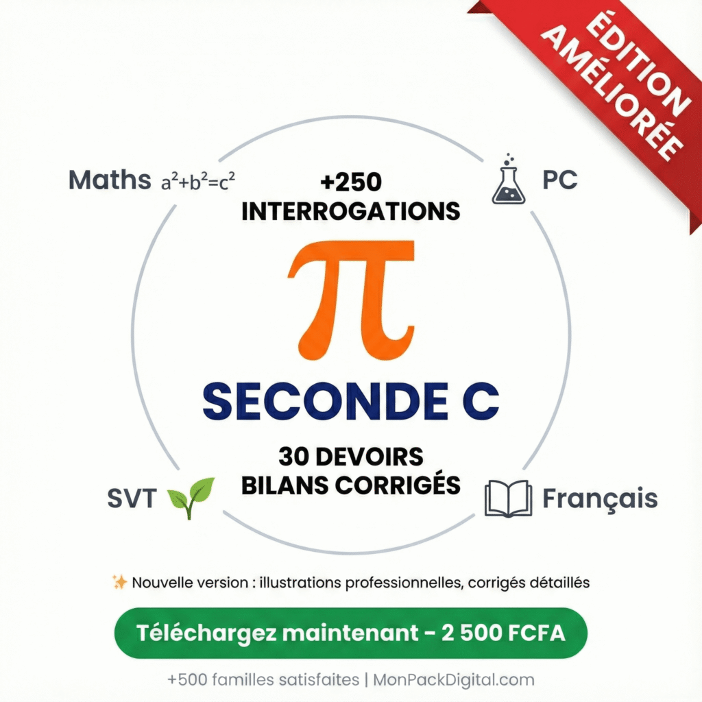 Pack Excellence Seconde C - Programme Complet + Corrigés 2025-2026 ...